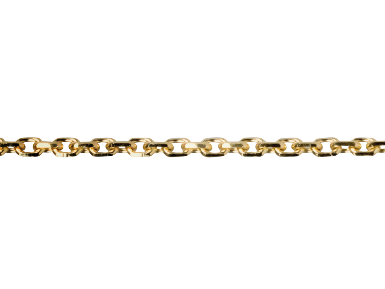 18ct Yellow Gold 1.4mm Diamond Cut Loose Trace Chain - cooksongold.com