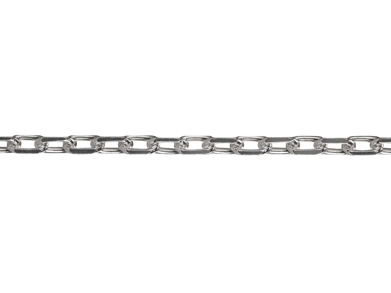 Sterling Silver 3.5mm Diamond Cut Loose Long Link Trace Chain, 100% ...