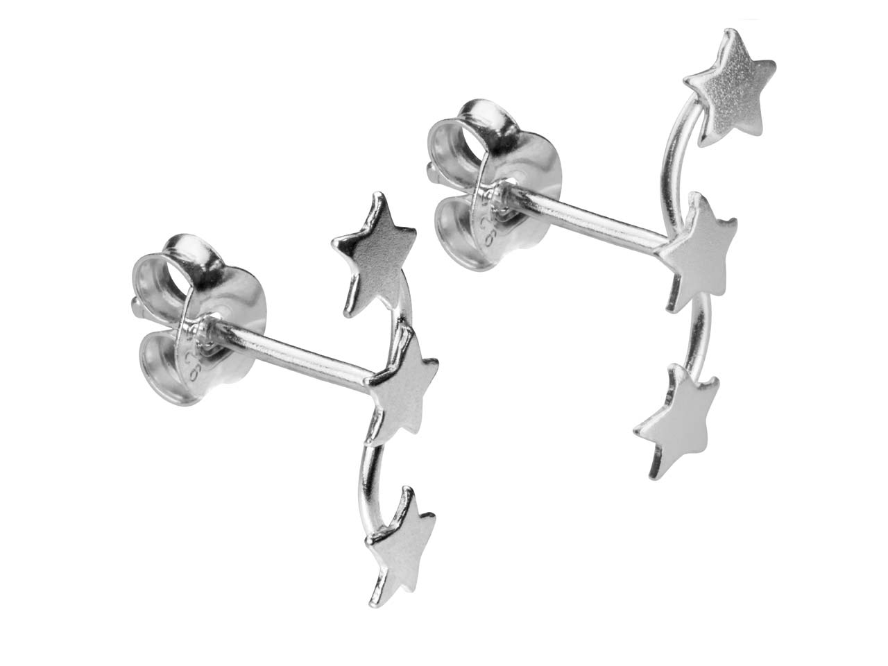 Sterling Silver Star Bar Design Earrings - cooksongold.com