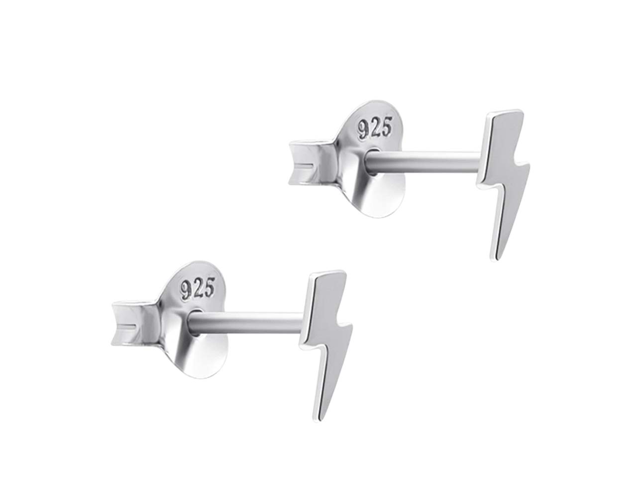 Sterling Silver Lightning Bolt Stud Earrings - cooksongold.com